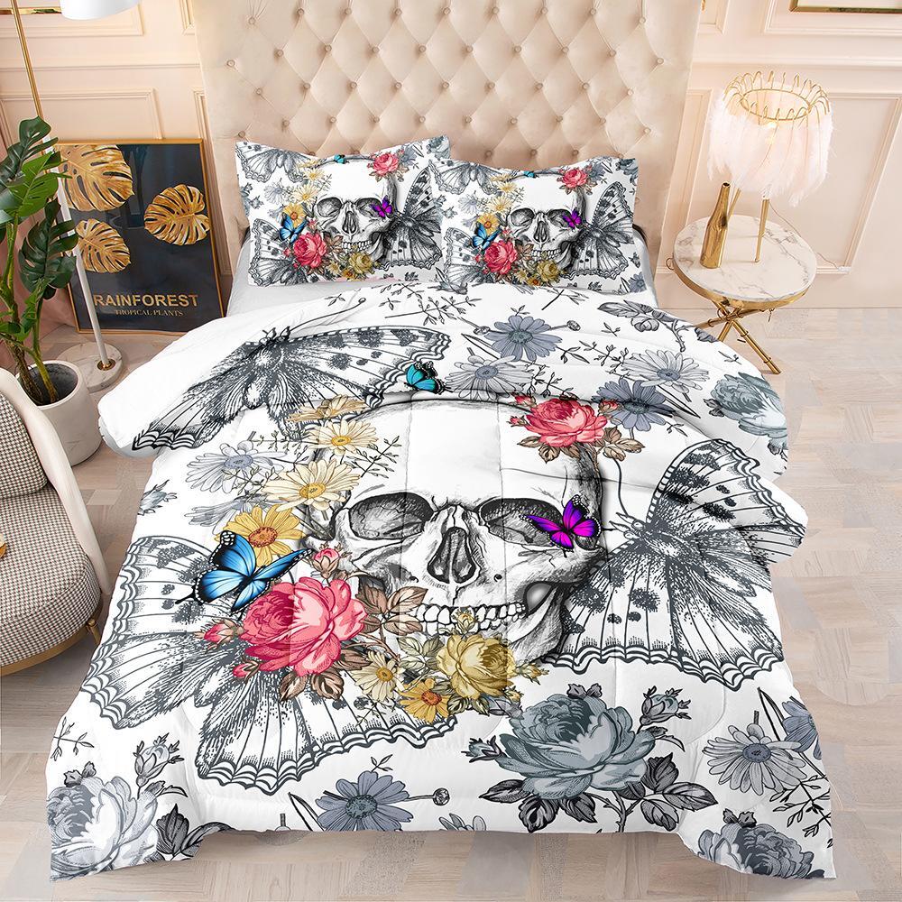 Doona Comforter Microfiber Duvet Crazy Skulls Single Double Queen Bed ...