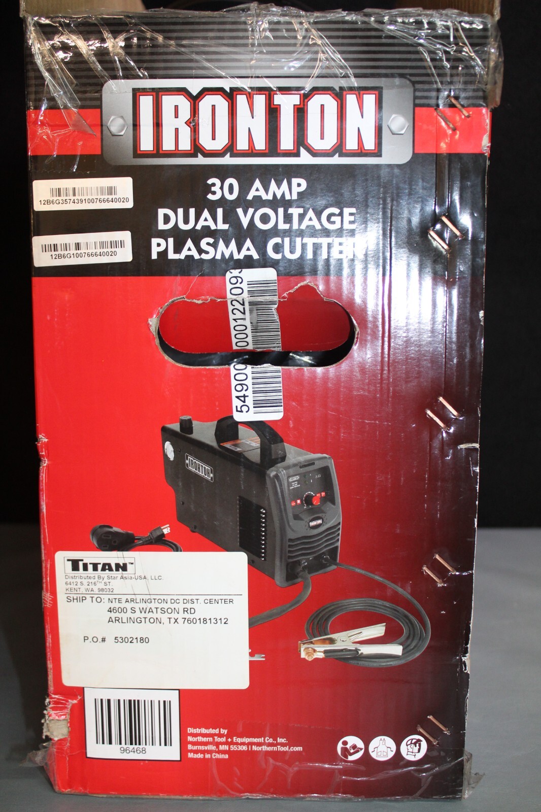 Ironton Dual-voltage Plasma Cutter - 115v/230v 30 Amp Output #96468 for ...