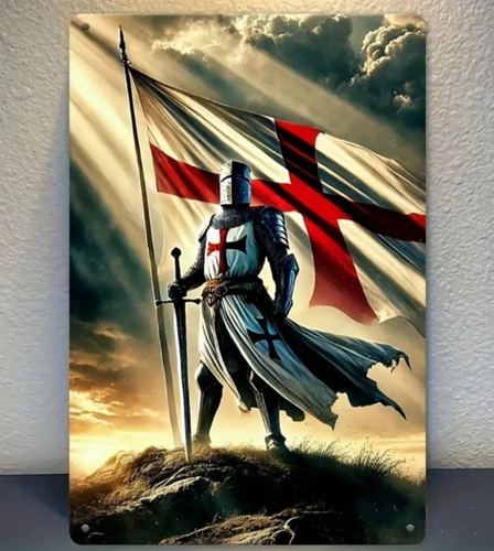Knights Templar St George Christian Army Masonic Wall Art Metal Sign ...