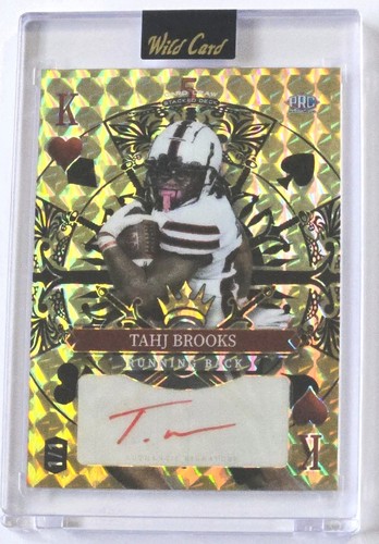 TAJ BROOKS 1/1 SUPER GOLD AUTO 2024 WILD CARD 5 DRAW STACKED DECK KING ...