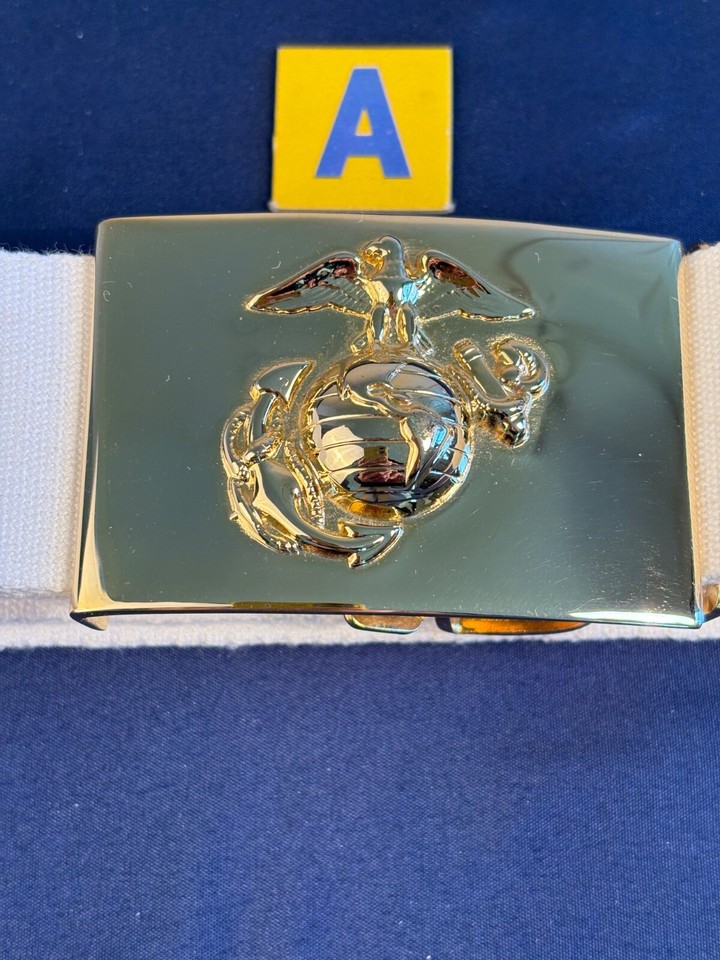 USMC (United States Marine Corps) Belt Buckle w/ Belt (A) | eBay