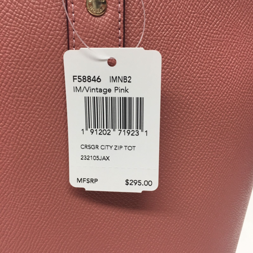 NEW Coach Crossgrain Leather City Zip Tote F58846 F294887 F57522 F38161 ...