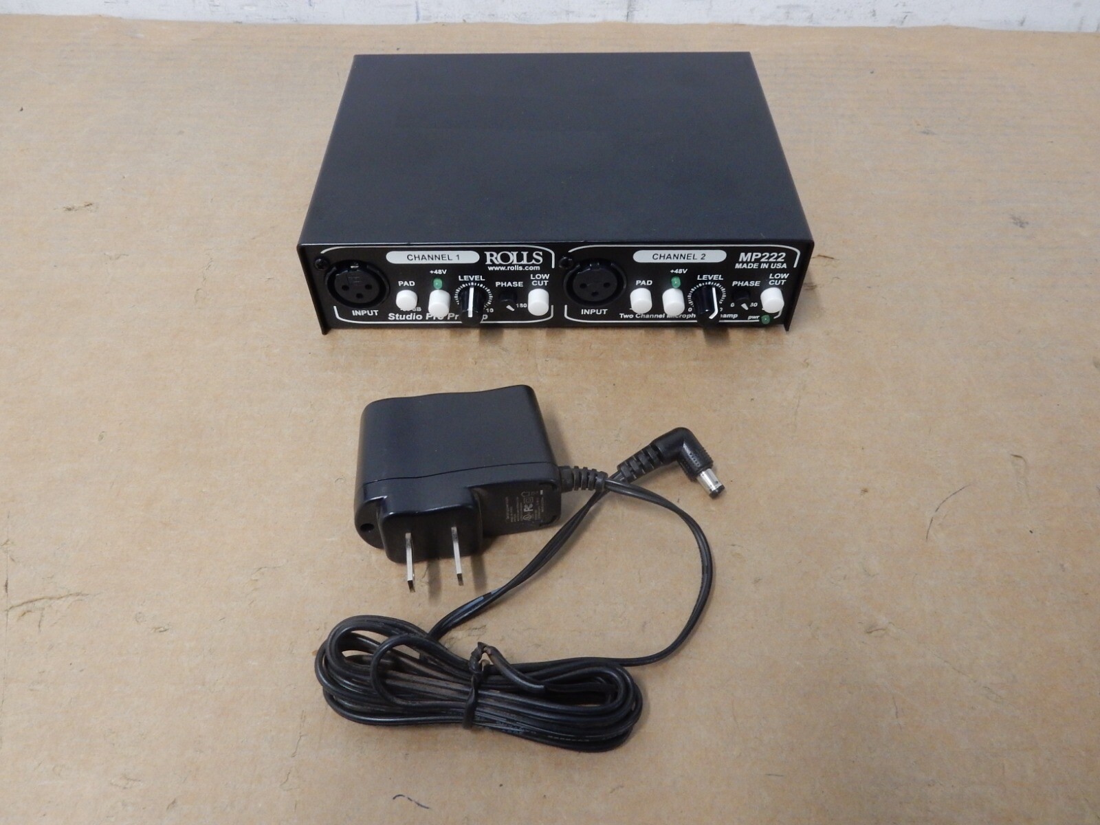 ROLLS MP222 Two Channel Studio Pro Mic Preamp w/AC Adapter | eBay