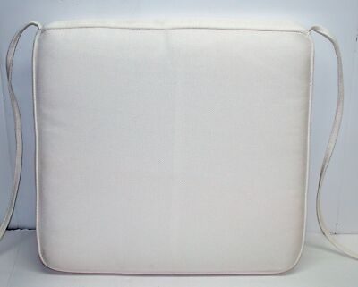 Deluxe Outdoor Patio Seat Pad Zippered Cover ~ White ~ 18 x 17 x 3 NEW ...