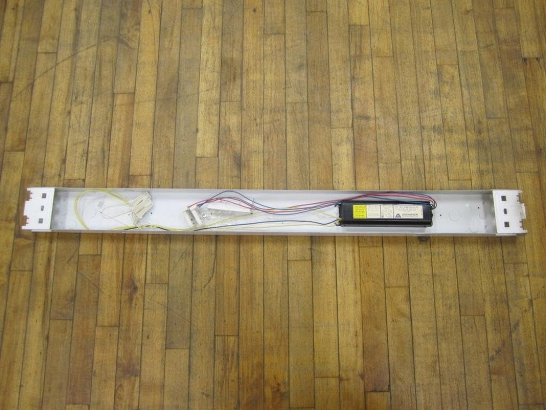 Fluorescent Light Fixture 48 Inch Shop Garage Lithonia Lighting Ceiling ...
