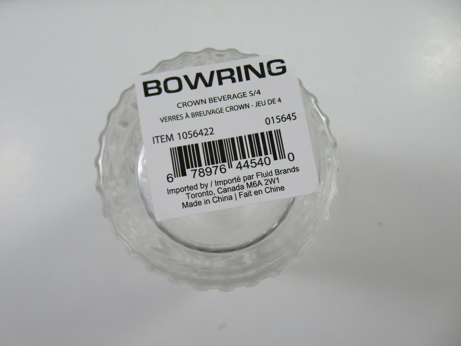 Studio Crystal by Godinger Beverage Glasses Clear Crowns Set 4 8 Oz for ...