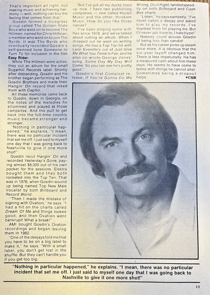 1983 Country Singer Vern Gosdin | eBay