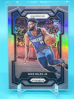 2023-24 PANINI PRIZM #295 MIKE MILES JR. ROOKIE SILVER PRIZM MAVERICKS ...