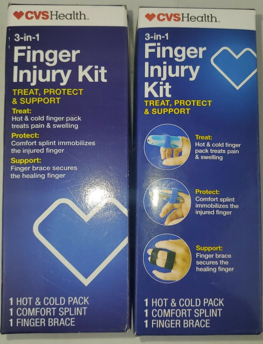 2 PK Health Finger Injury Kit Treat Protect & Support | eBay