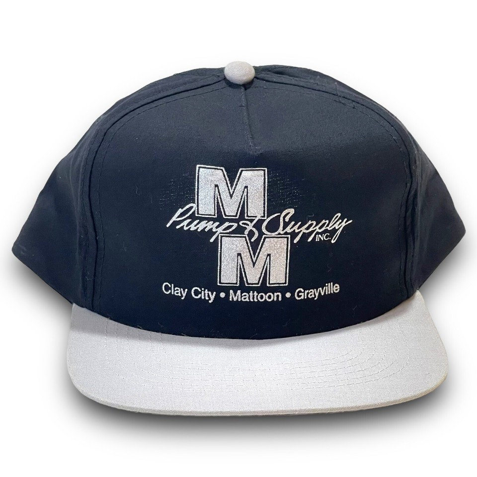 Vintage Trucker Hat MM Pump Supply Clay City Maltoon Grayville 90s Snapback Cap | eBay