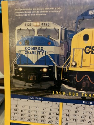 CSX Transportation Railroad Calendar Double Sided 1999 and 2000 - Near ...