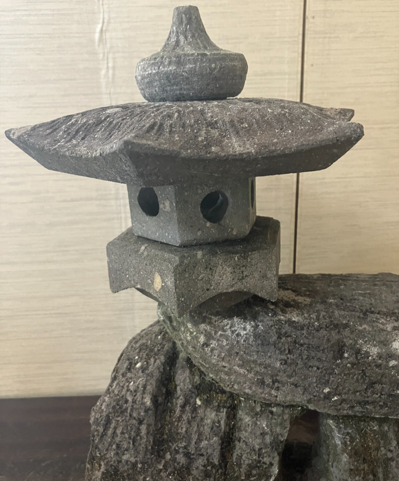 Vintage Japanese Lantern Toro Tourou Garden Ornament Okimono Natural ...