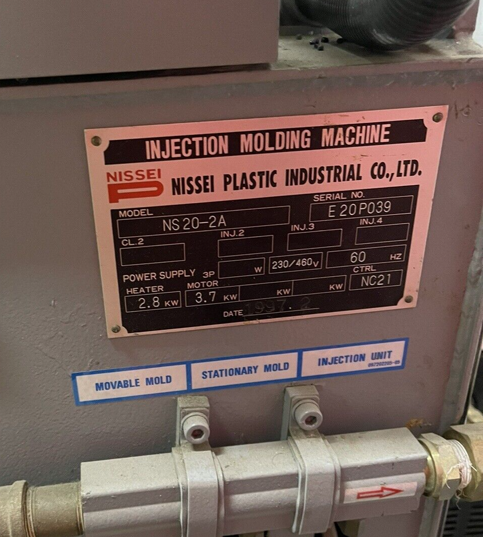 NS-20 Ton Nissei Injection Molding Machine, .74 oz | eBay
