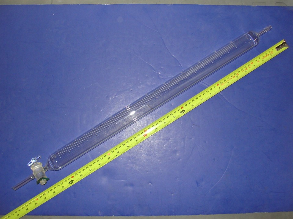 500ml Inverted Gas Buret Burret graduated column cylinder with stopcock ...