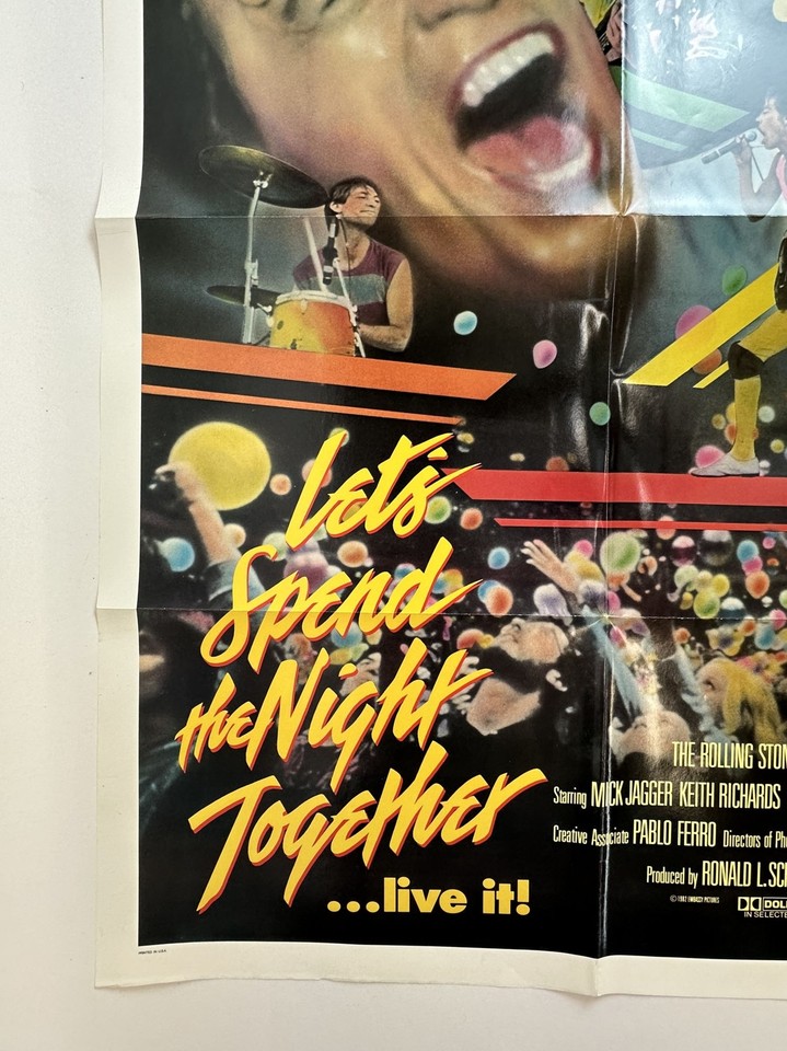 ORIGINAL "LET'S SPEND THE NIGHT TOGETHER" ROLLING STONES MOVIE POSTER ...