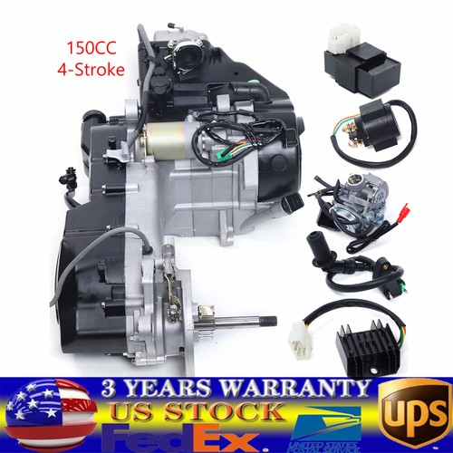 4-Stroke Complete Engine 150CC GY6 Scooter ATV Motor CVT Long Case Kit ...