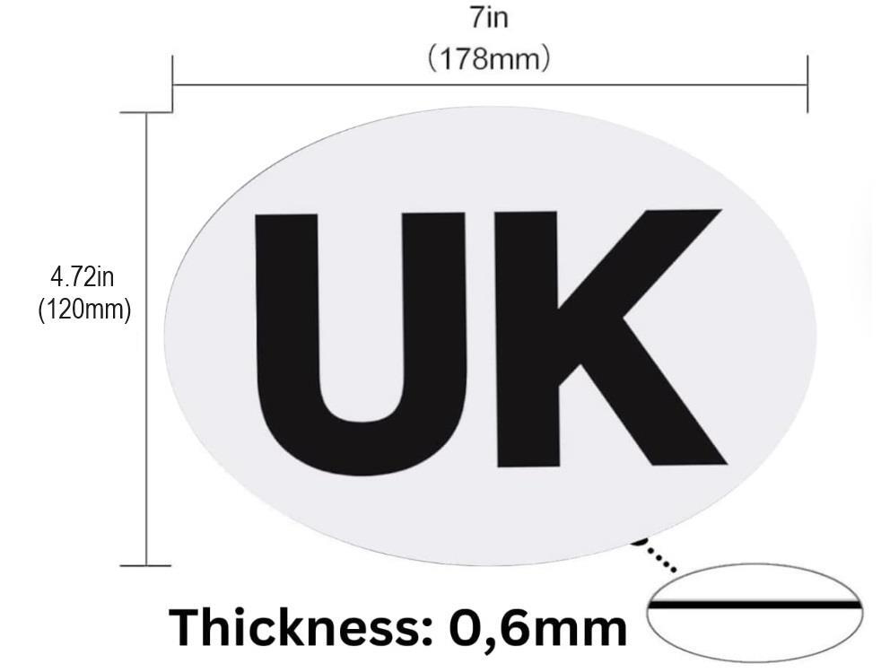 2 x Magnetic UK Car Sticker Euro Car Van Lorry UK Removable Plate Sign ...