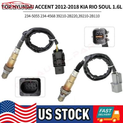 2pcs Oxygen Sensor For 2012-2017 Hyundai Accent Veloster Kia Rio 1.6L ...