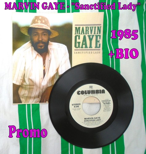 Marvin Gaye 45 "Sanctified Lady" Promo 1985 +BIO 🎶 Good Condition | eBay