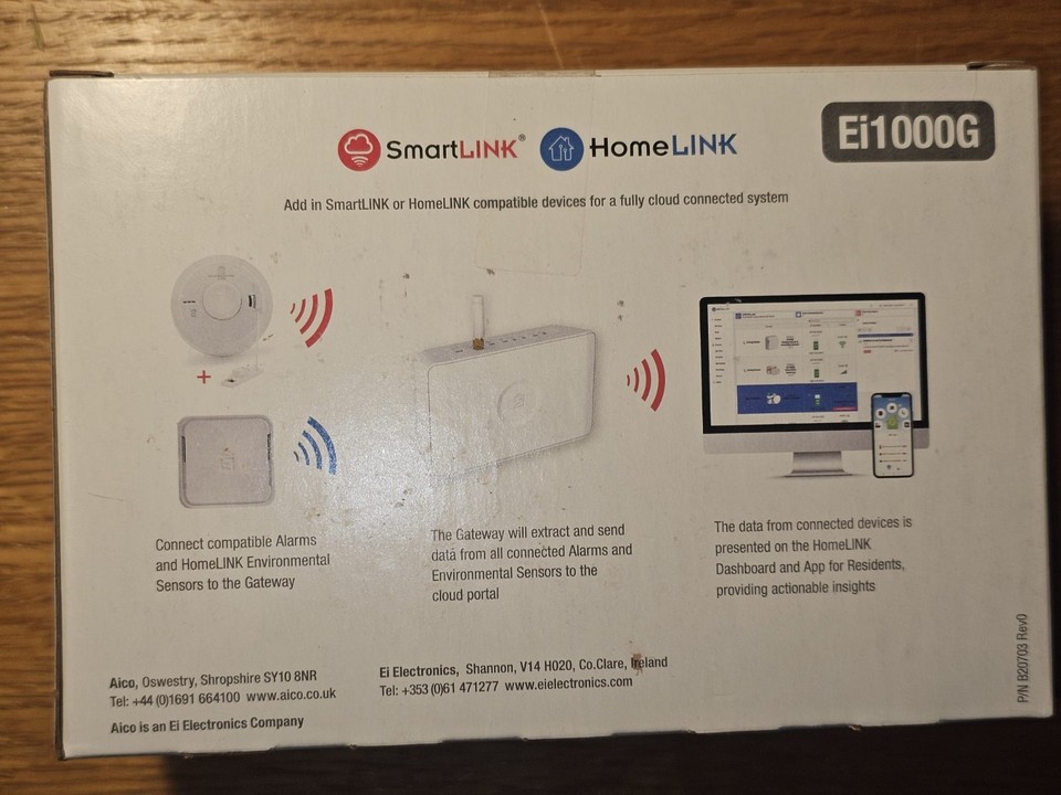 Aico Ei1000G SmartLINK Gateway | Smart Home Alarm Hub for Smoke & CO ...