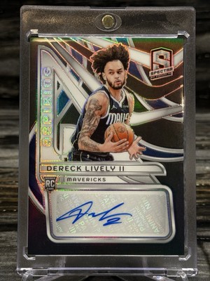 Derek Lively II 2023-24 Panini Spectra Aspiring Rookie Autograph RC 75/ ...