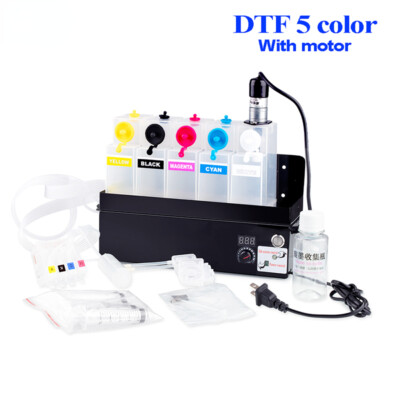 5 color CISS Continuous ink supply system for Epson 1390 1400 1410 DTF ...
