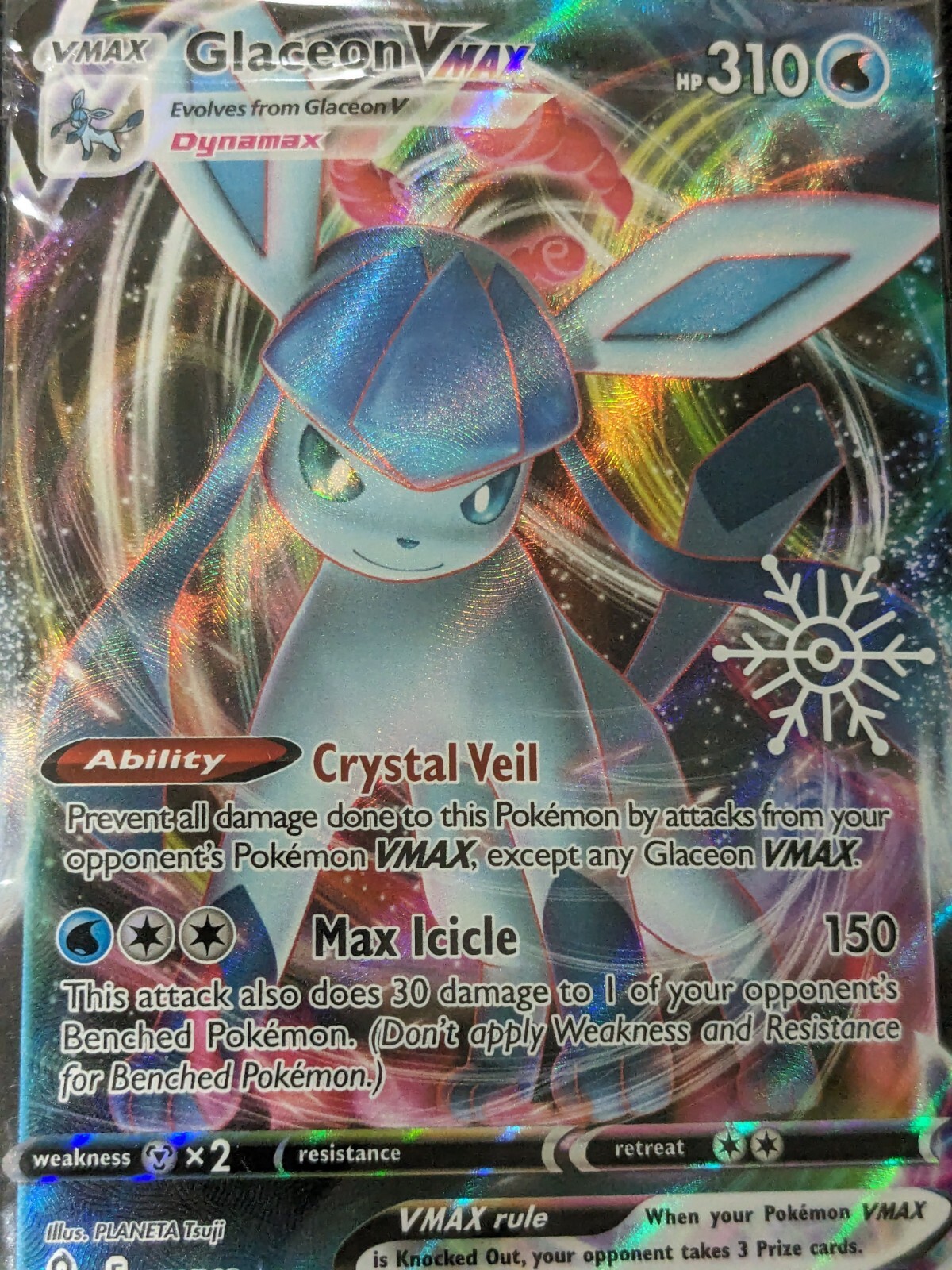 glaceon vmax 041/203 snowflake stamp promo - International Society of ...