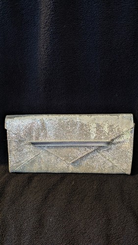 Victoria's Secret Shiny Silver Cocktail Envelope Clutch Evening Bag ...