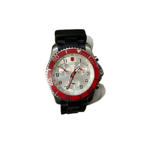 VICTORINOX Maverick GS 241433 Quartz Analog Watch Black Silver ...