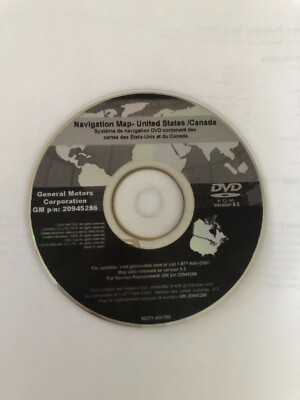 GM Update navigation dvd map disc 9.3 20945286 USA--CAD | eBay