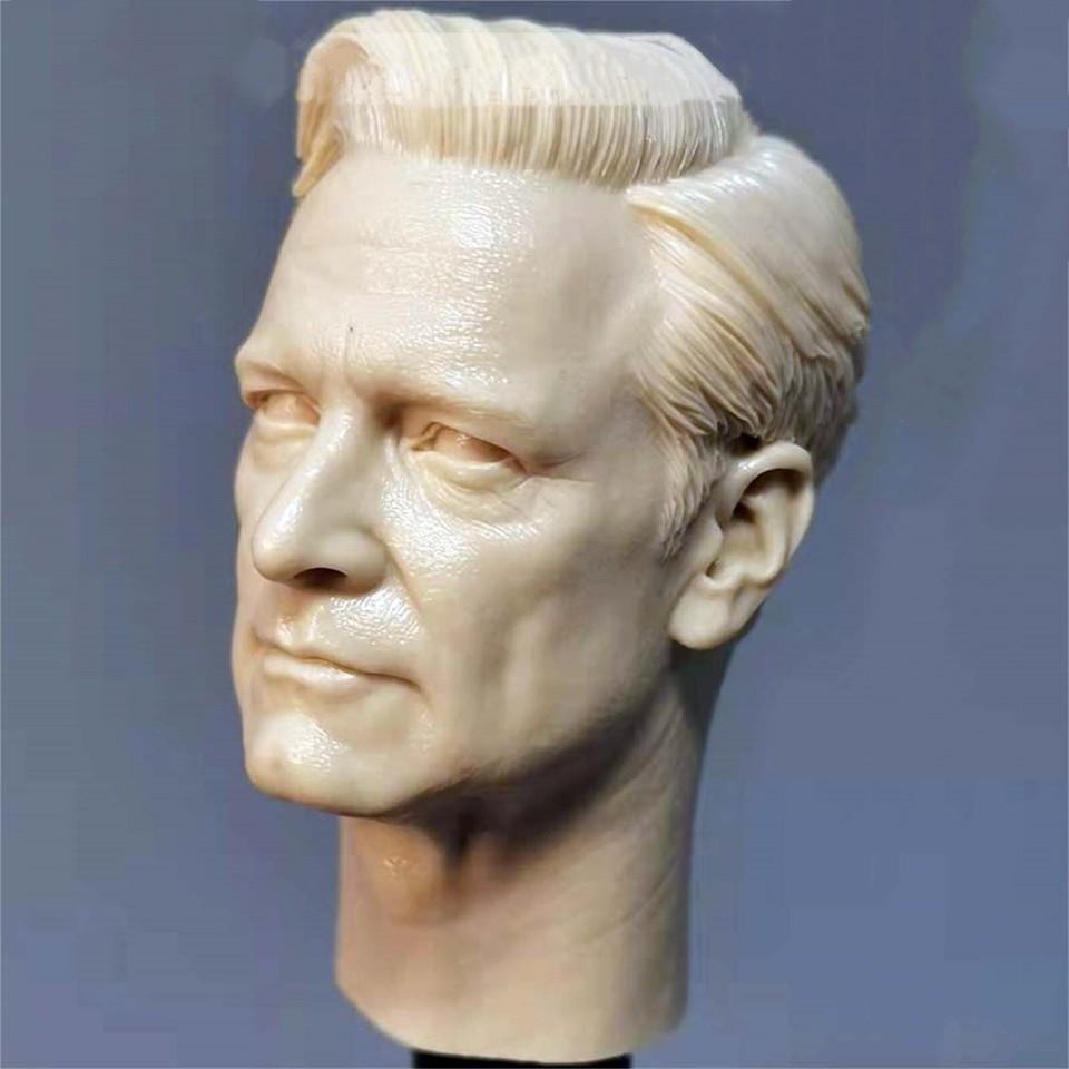 1:6 Unpainted Colin Firth King Agent Head Sculpt For 12" Male Action ...