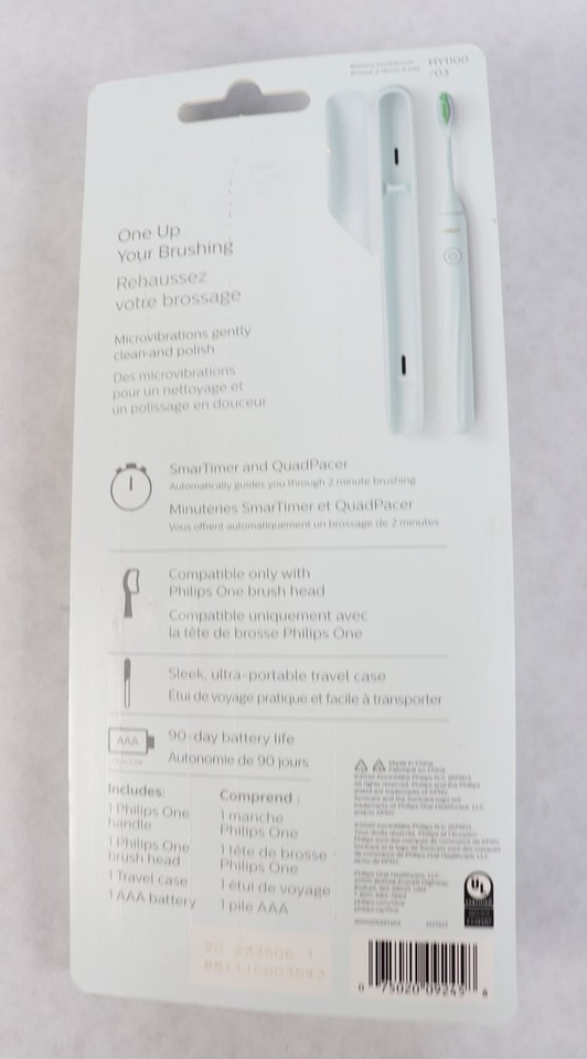 Philips One by Sonicare Battery Toothbrush HY1100/03 New 75020092458 | eBay