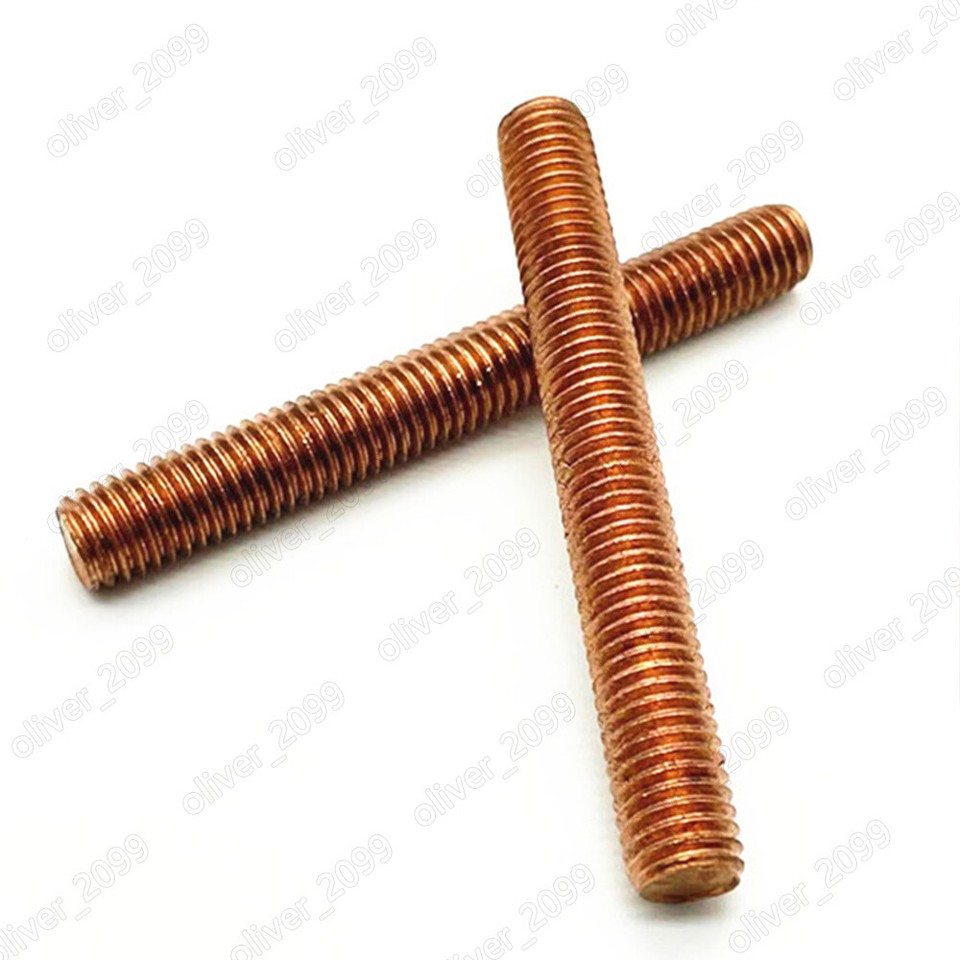 M4 M5 M6 M8 M10 M12 99.9% Pure Copper Threaded Rods Metric Threaded ...