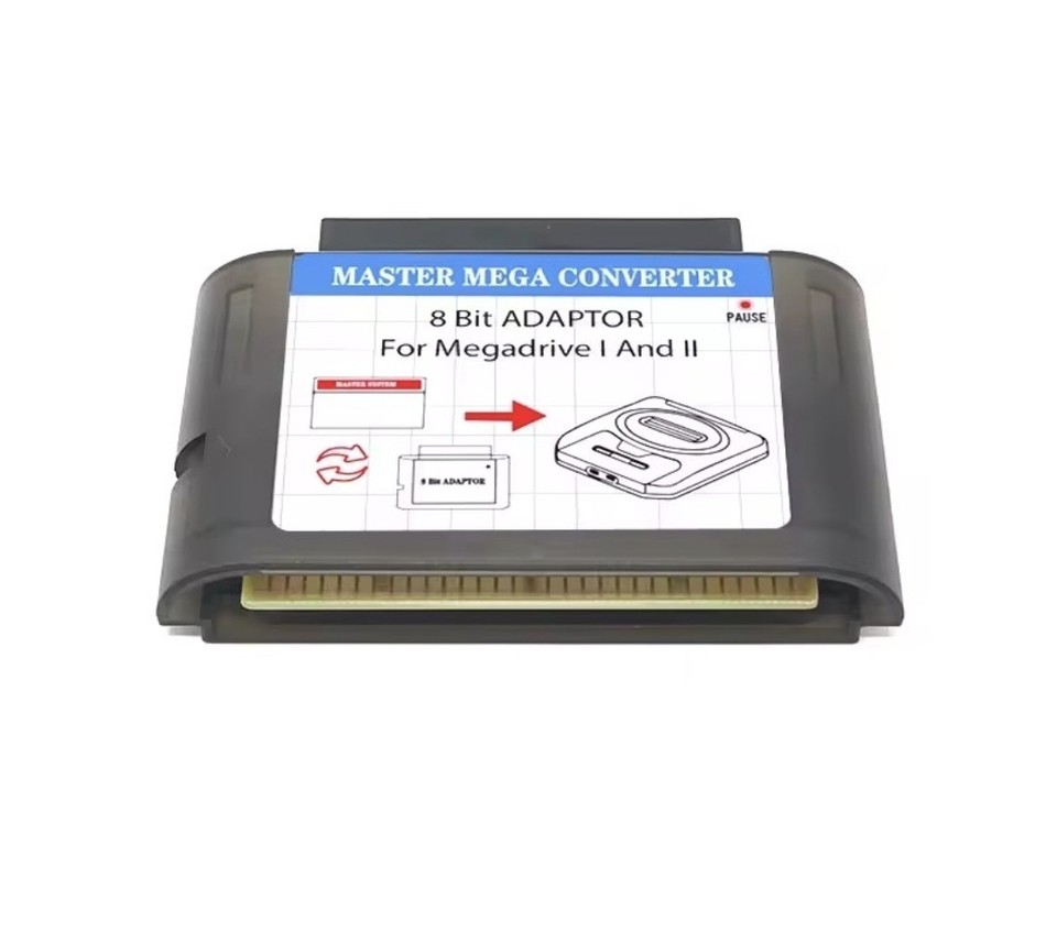 Master System Cartridge 8 bit Converter Mega drive 16 bit Adapter For ...