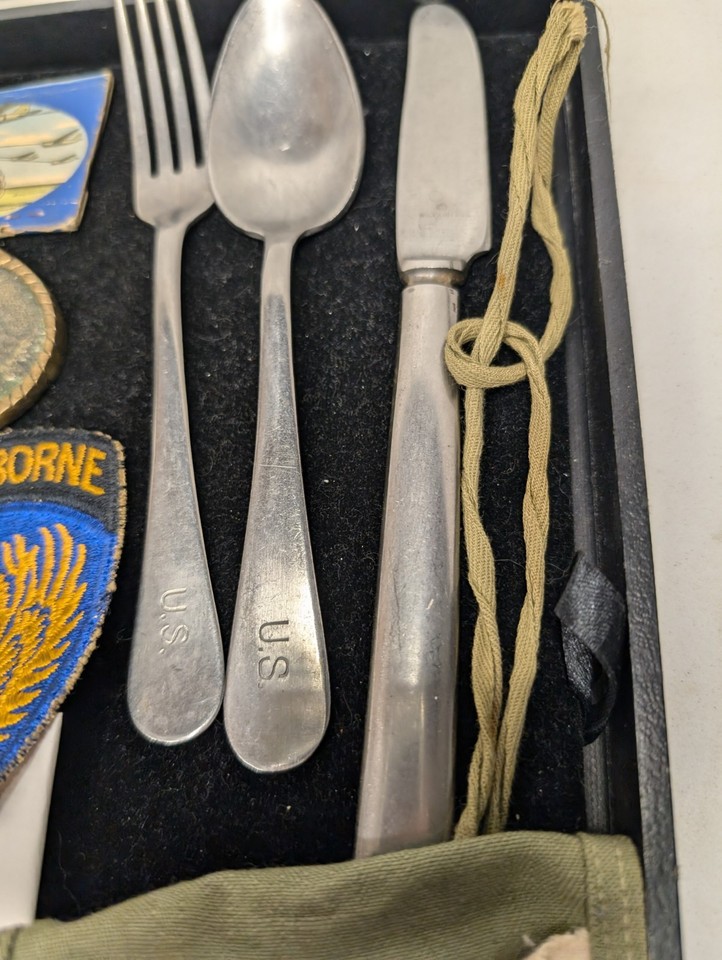 Vintage Assortment Of Military Utensils- Patch- Cooking Stove & Etc | eBay