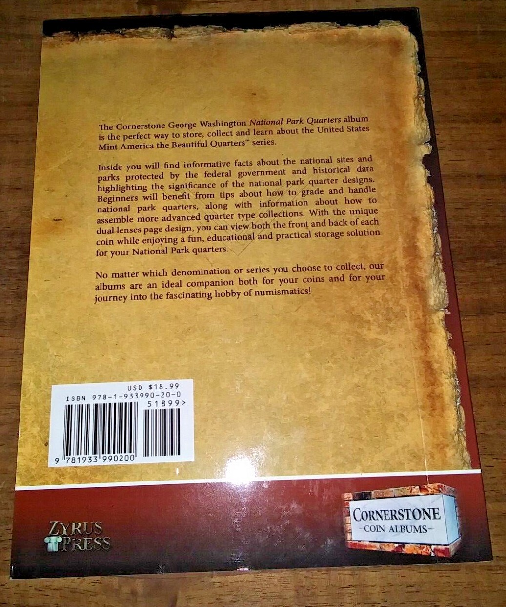 George Washington National Parks Quarters Cornerstone Coin ALBUM 2010 ...