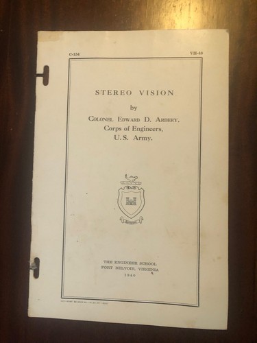 WW2 1940 Stereo Vision Col. Edward D. Ardery Ft. Belvoir The Engineer ...
