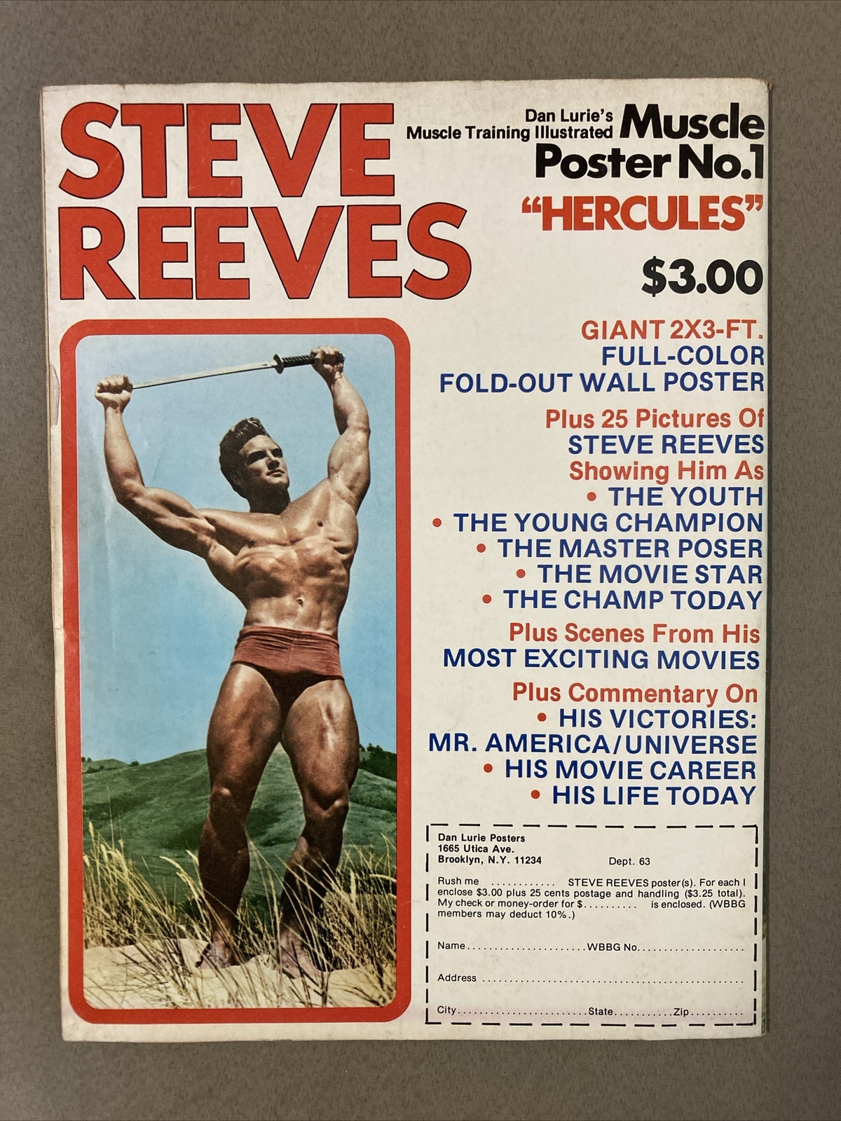 Muscle Training Illustrated Bodybuilding Magazine / Steve Reeves / 11 ...