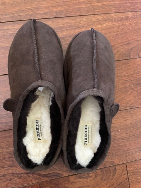 Fireside By Dearfoams Mens shearling Indoor/Outdoor Clog Slipper Brown Size 11 | eBay