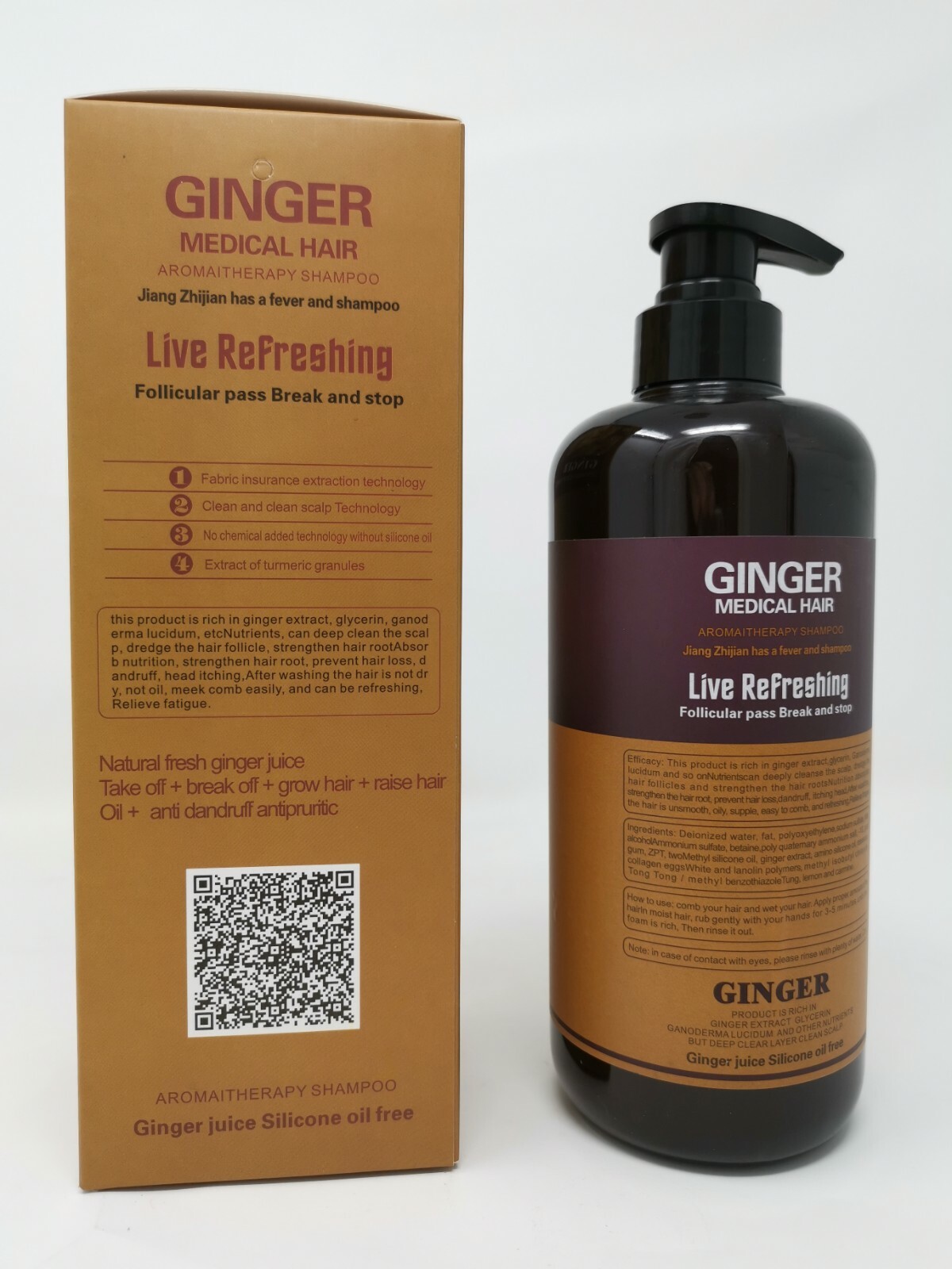 GINGER MEDICAL HAIR SHAMPOO (800 ML) WITH HERBAL INGREDIENTS | eBay