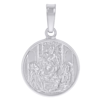 925 Sterling Silver Unisex Circle Frame Jesus Medallion Pendant ...