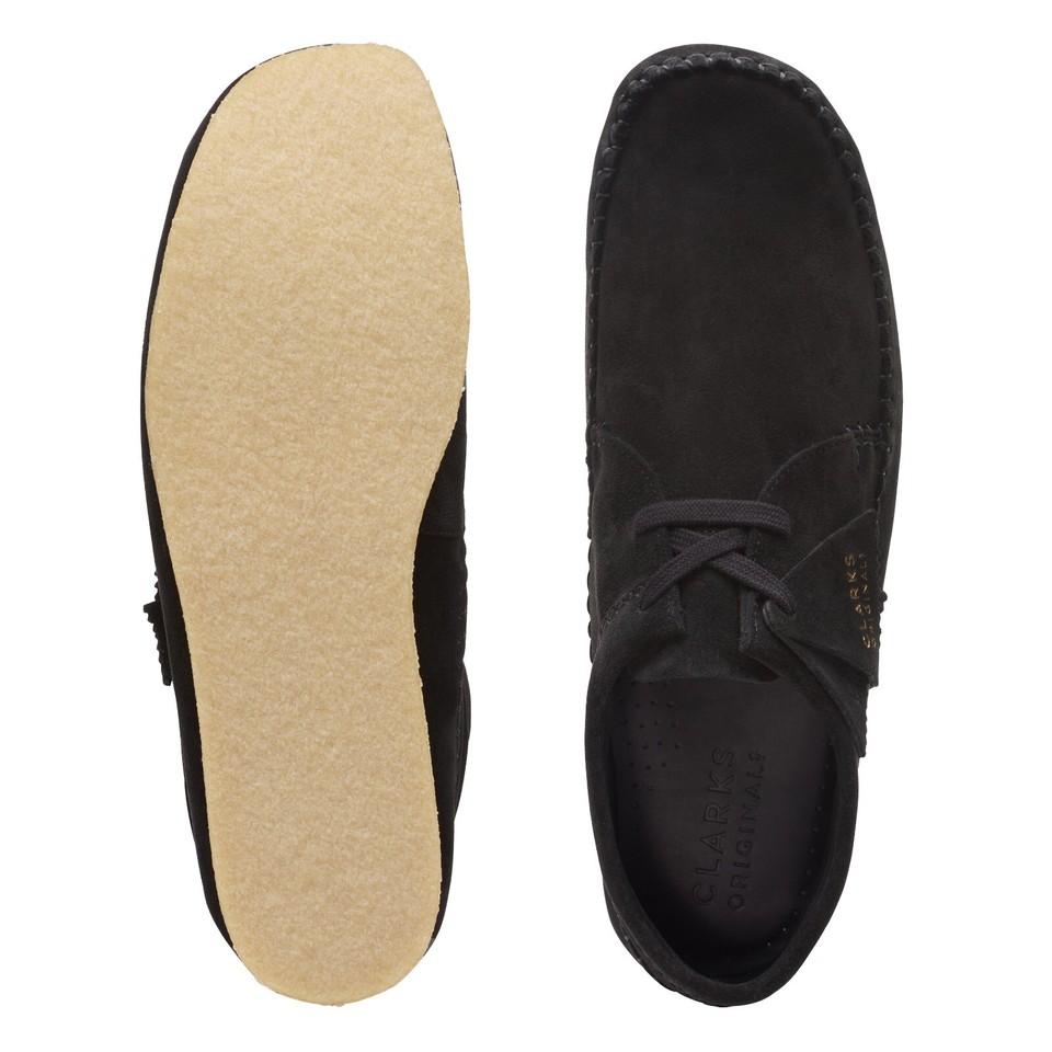 NEW MENS CLARKS ORIGINALS WEAVER LIMITED EDITION Black SUEDE LOW SHOES ...