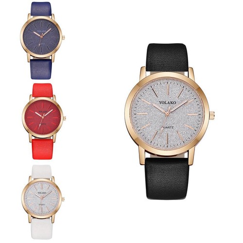 Yolako Fashionable Women's Watch With Sandblasted Scratch Dial Slim ...