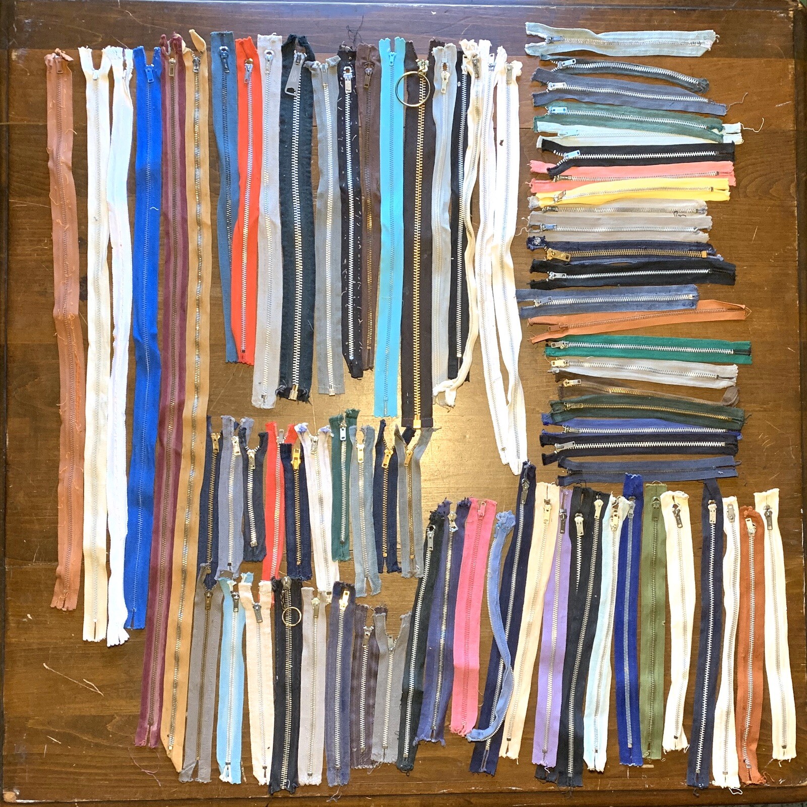 Vintage Metal Zipper Lot Of 76 1940s-70s Talon Serval Prentice Nynco ...