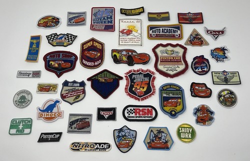 RARE 🔥Vintage Lot of 39 Disney Pixar Lightning McQueen Patches Sew Iron ...