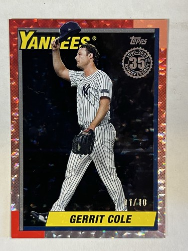 2025 Topps 1990 Topps Gerrit Cole #90B2-3 New York Yankees #01/10 SSP ...
