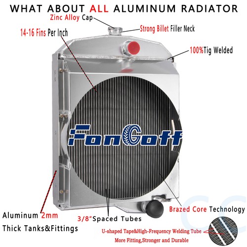 Tractor 3 Row Radiator for Oliver 1550/1555 1600 1655 1650 #163273A,163342AS | eBay