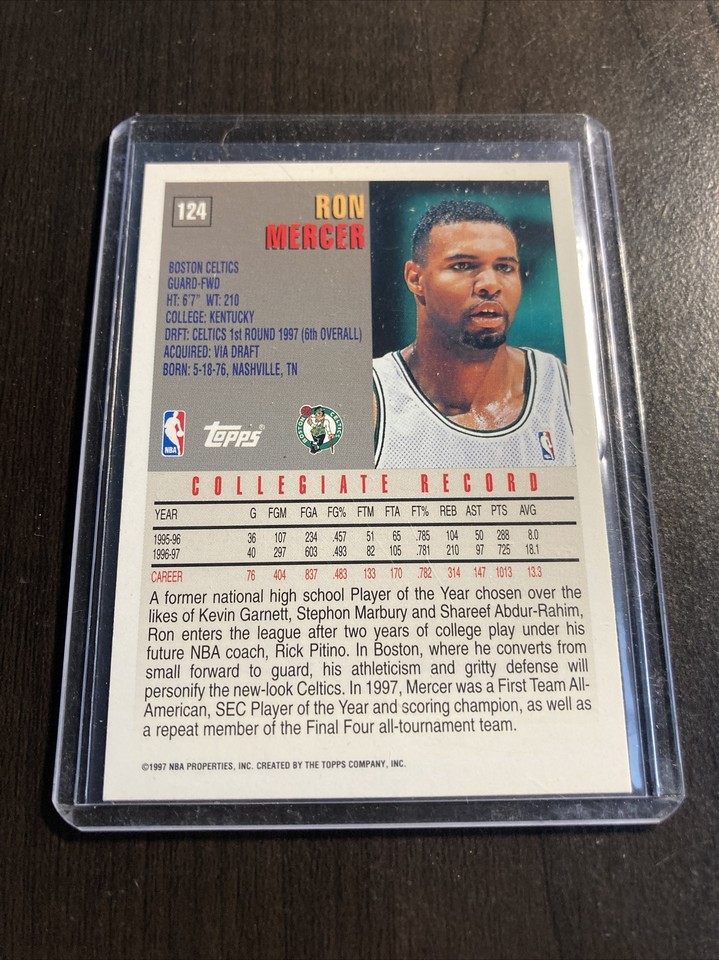 Ron Mercer TOPPS CARD NBA 1997 T9-182 | eBay