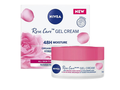 Nivea Rose Care Moisturizing Gel Face Cream 50ml for all skin types ...