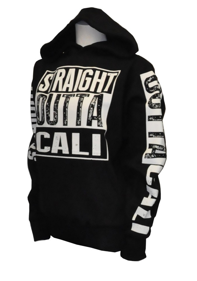 MEN Straight Outta Cali Pullover Hoodie Sweater *Arms* HIT HOP MOVIE S ...